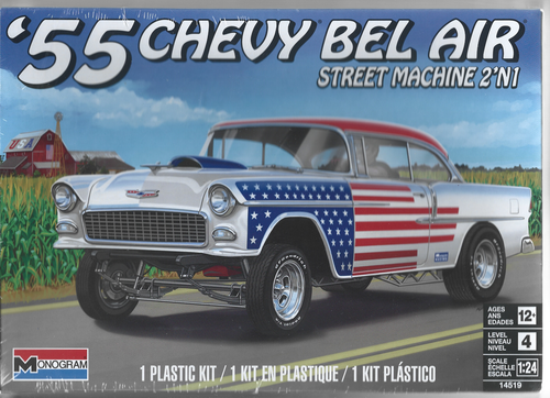 Revell '55 1955 Chevy Bel Air, Street Machine, Builds 1 of 2 ways 1/24 ...