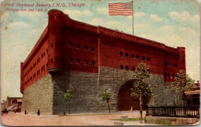 Postcard First Regiment Armory Illinois National Guard Chicago IL 1911 ...