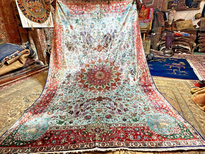 Auth: 1940's Silk Tabreez Exquisite shimmering Investment Grade ...