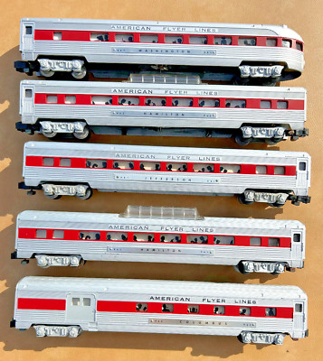 American Flyer SANTA FE 960~962~961~962~963 SET~(5) RED COACHES~#20083 ...