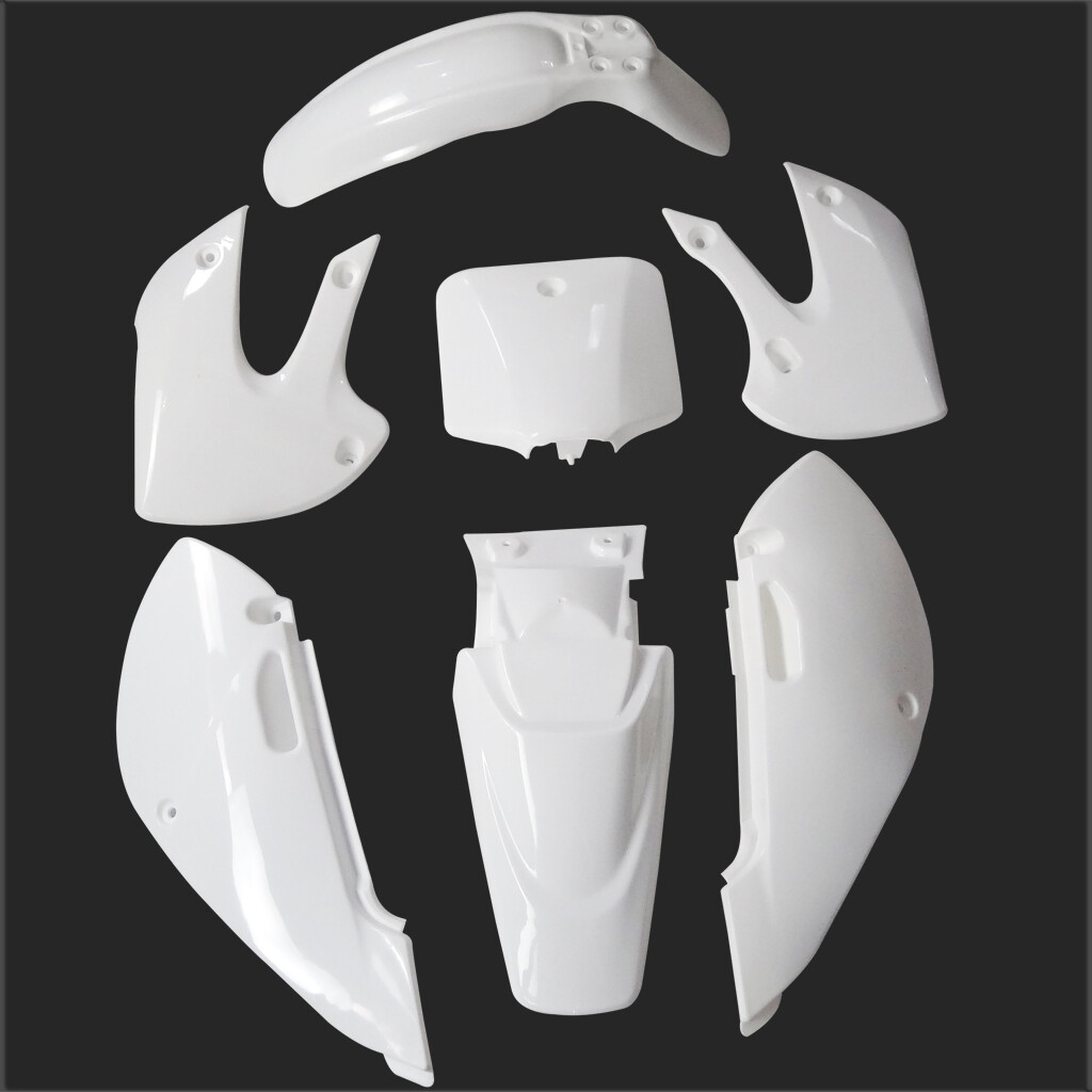 White Plastics Sticker Decal Kit FOR Kawasaki KLX110 KX65 RM65 DRZ110 ...