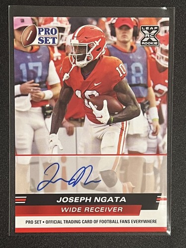 2022 Leaf Pro Set X Rookie Card RC Auto Red Joseph Ngata #PSA-JN1 Auto ...