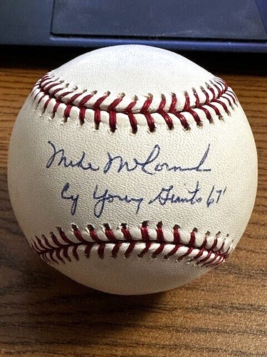 MIKE MCCORMICK 2 SIGNED AUTOGRAPHED OML BASEBALL! Giants, Orioles ...