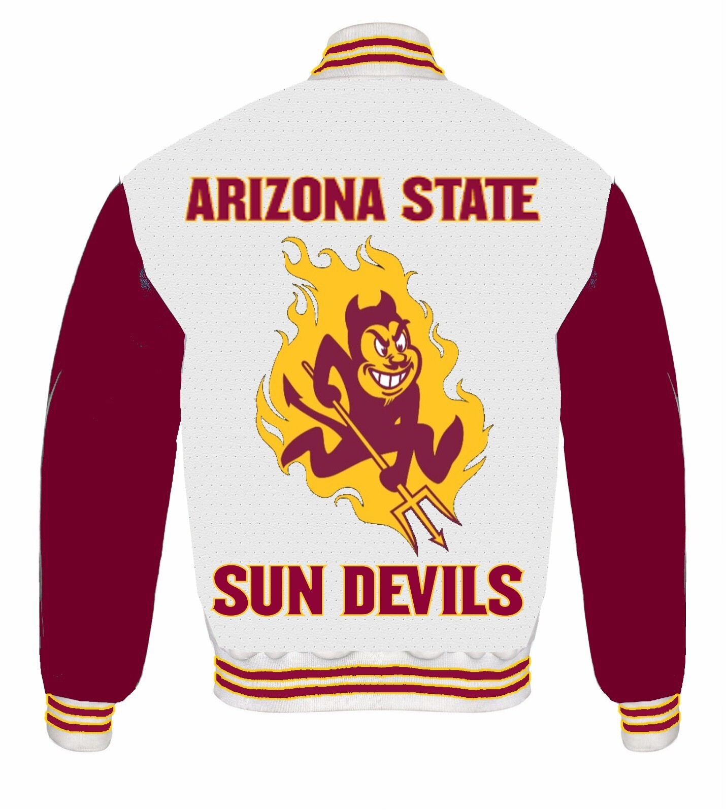 Arizona State Sun Devils NCAA varsity Jacket genuine cowhide leather ...