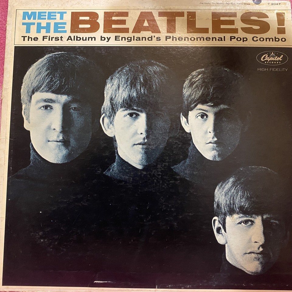THE BEATLES Meet The Beatles! LP CAPITOL T-2047 **NO BMI / NO ASCAP ...