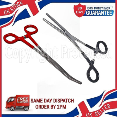 10" EXTRA LONG FORCEPS STRAIGHT BENT LOCKING INSULATED HANDLES ...