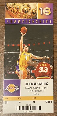 LA LAKERS WIN BY 55 - KOBE BRYANT 01-11-2011 CAVALIERS @ LAKERS FULL ...