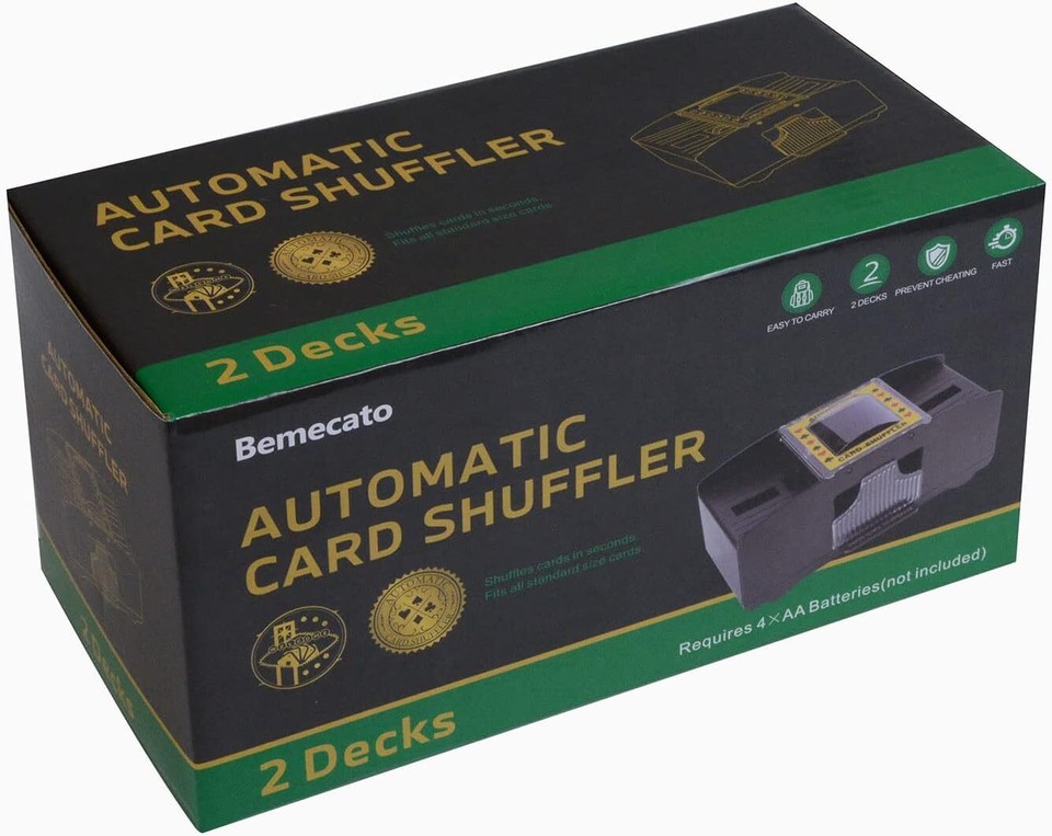 Card Shuffler 2 Deck | Automatic Electric Playing Card Shuffler ...