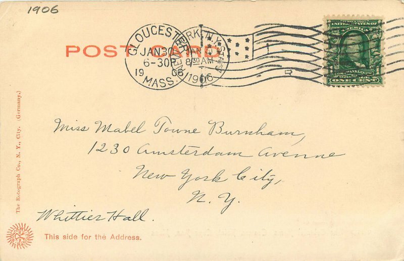 Cape Cod Massachusetts Colonial Arms Eastern Point 1906 Postcard ...