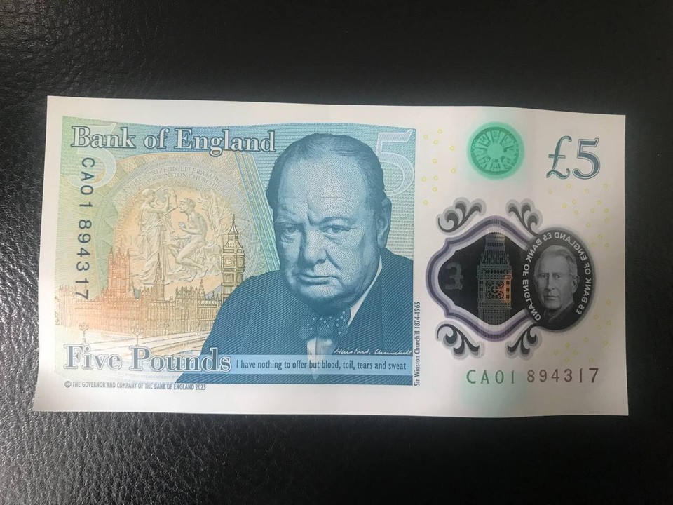 Genuine CA01 Rare King Charles III £ 5 Five Pound Fiver Plastic Polymer Banknote | eBay UK