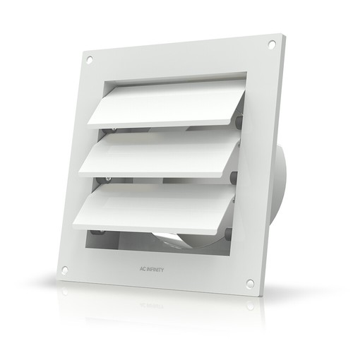 Wall Mount Duct Shutter, 6" One-Way Airflow Vent Hood for Home HVAC ...