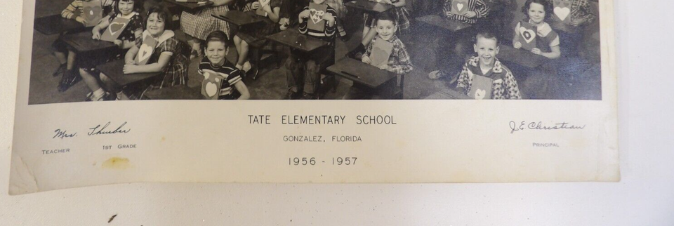 Gonzalez FL Tate Elementary School 1st Grade Vintage Photo 1956-57 | eBay
