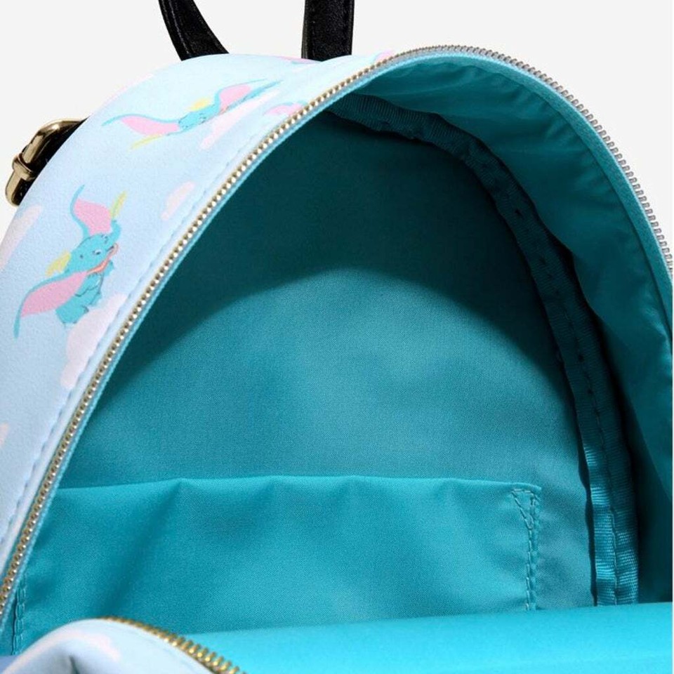 Disney Loungefly Mini Backpack Women Dumbo Flying Clouds Light Blue New ...