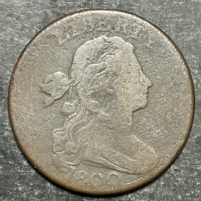 1800 Draped Bust Large Cent rare old colonial coin great collectible ...