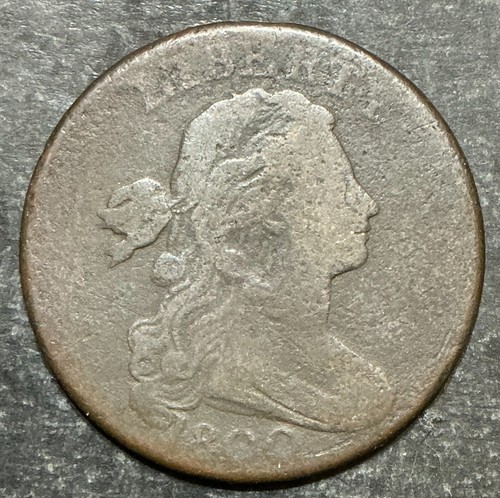 1800 Draped Bust Large Cent rare old colonial coin great collectible ...