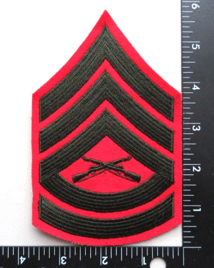 ⭐U.S. MARINES GUNNERY SERGEANT USMC MILITARY STRIPES RANK UNIFORM SEW ...