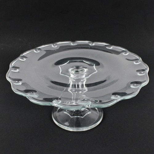 Vintage Indiana Glass Teardrop Pedestal Cake Stand 10.5" FLAWED | eBay