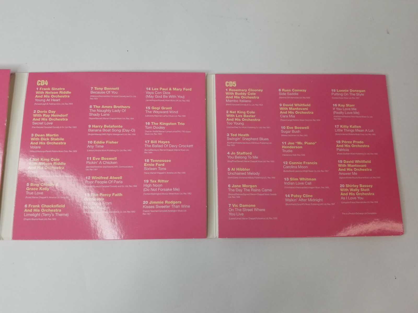 100 Hits Fabulous 50s Box Set of 5 CD's Original Hits & Artists | eBay