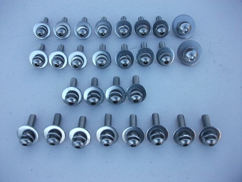 NEW STAINLESS STEEL FRONT GUARD PANEL BOLT KIT SUIT EJ EH HOLDEN BUTTON ...