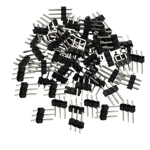 Straight Pin Header DIP Single Row 1X3Pin 2.54mm Pitch Gold Plated for ...