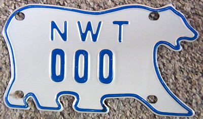 NWT North West Territory Sample Motorcycle License Plate Polar Bear | eBay