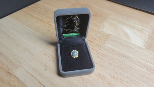 Vintage 22k Gold Clad * Capt. Cook Australian Opal Men’s Tie Tac Pin | eBay