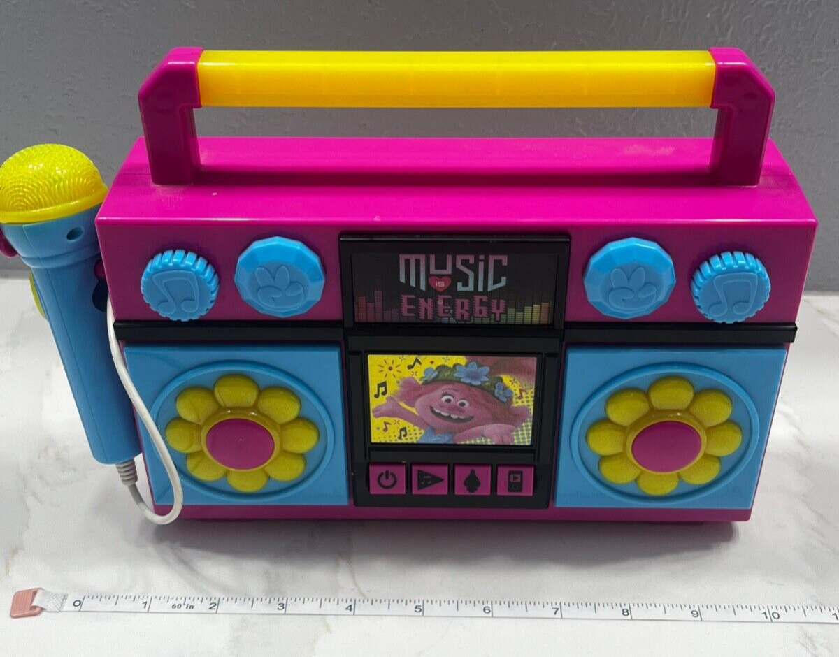 Collectible Dreamworks Trolls World Tour Sing-Along Karaoke Boombox ...