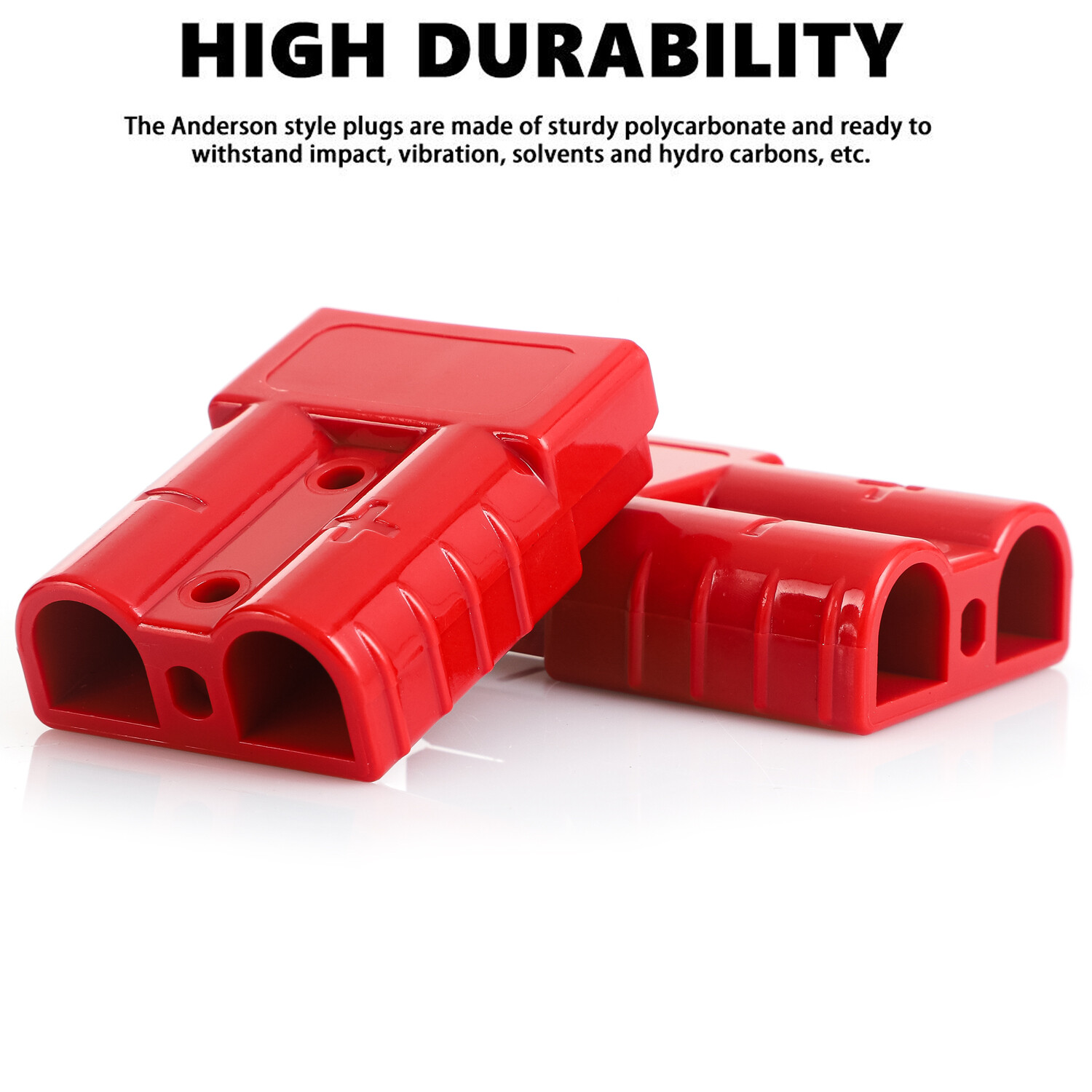 6PCS RED Anderson Style Plug Connectors 50 AMP 12-24V 6-10AWG free ...