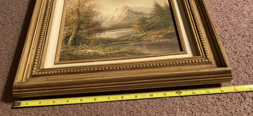 L HARDING Signed Landscape Oil Painting w/ Anco Bilt Frame 16 x 13 RARE ...