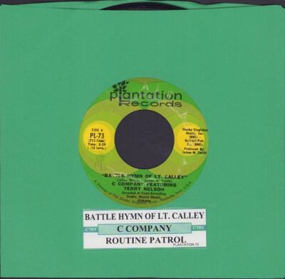 C Company Featuring Terry nelson - Battle Hymn Of Lt. Calley 73 Vinyl ...