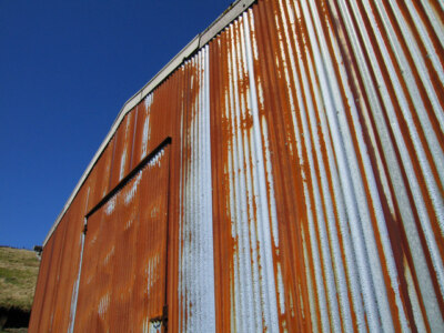 Photo 6x4 Rust and zinc Bugeilyn/SN8292 The gable end of an old ...