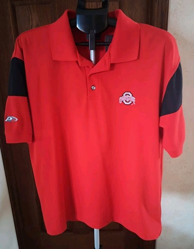 NEW! Ohio State Buckeyes OSU Pro Player P2 Mens Polo Golf Shirt Red ...
