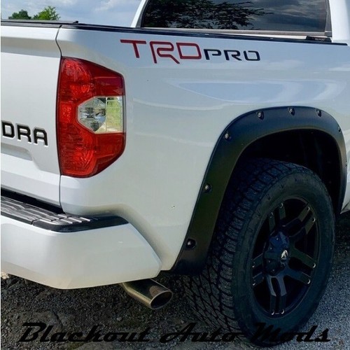 Red Black TRD Pro Letters for Toyota Tundra 2014-2019 Plastic Inserts ...