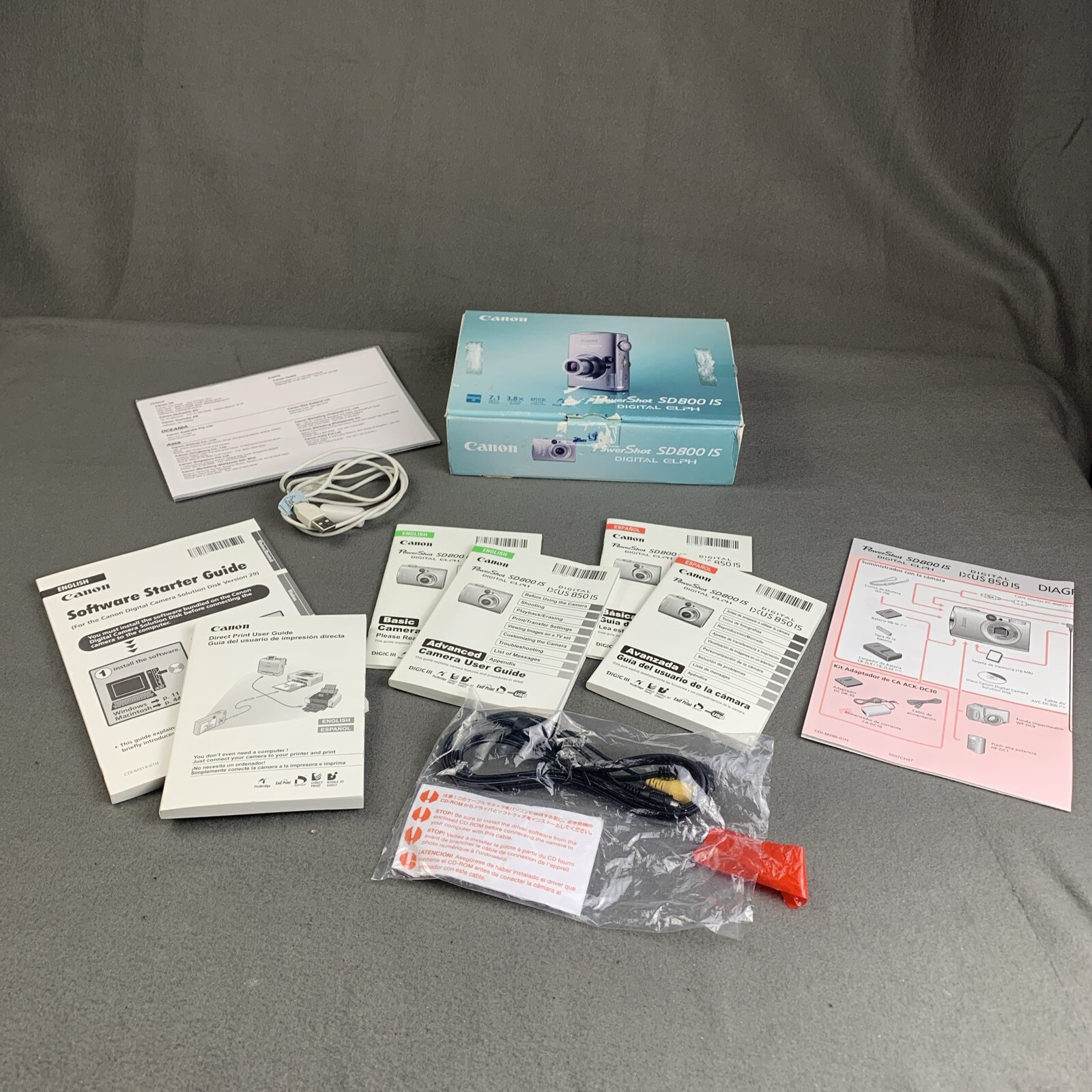 Canon Powershot SD800 IS Digital Camera Box & Manuals Only | eBay