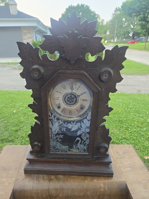 Vintage Wm L Gilbert Clock Co. Gingerbread Shelf Mantel Clock Sw As Is ...