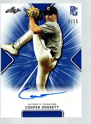 2021 Leaf Perfect Game Showcase Autographs Blue #BACD2 Cooper Dossett 1 ...