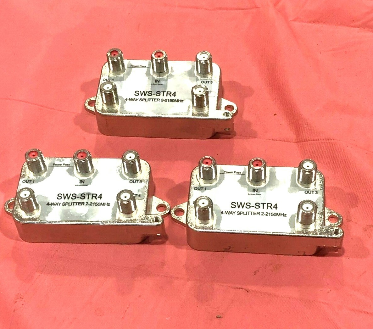 LOT OF 3 -DIRECTV SWM 4-Way Splitter 4-wqy spliter 2-2150mhz | eBay