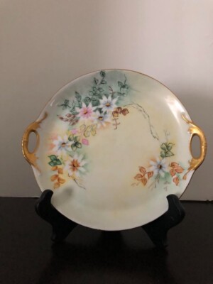 Three Crowns China, Germany Antique Plate- Daisy print. Hand painted ...