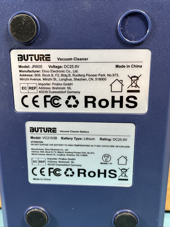 Buture Replacement Battery JR600 for Cordless Vacuum Cleaner ...