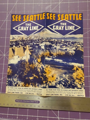 1939 See Seattle Gray Line tour travel brochure | eBay