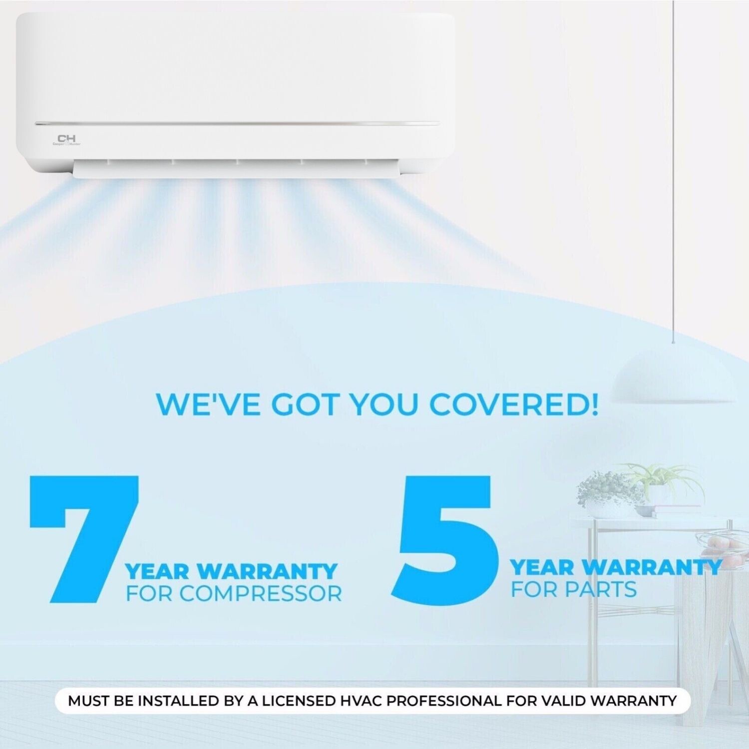 6000 BTU Mini Split Heat Pump Air Conditioner 21.5 SEER2 1/2 TON 115V ...