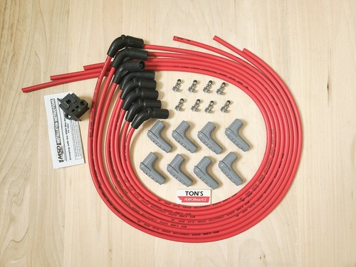 42" GM LT LT1 Universal MSD Red 8.5mm Cut to Fit Spark Plug Wire Kit ...