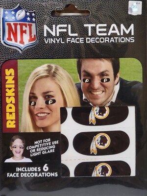 NFL Washington Redskins - Vinyl Face Decorations (Package of 6) NEW | eBay