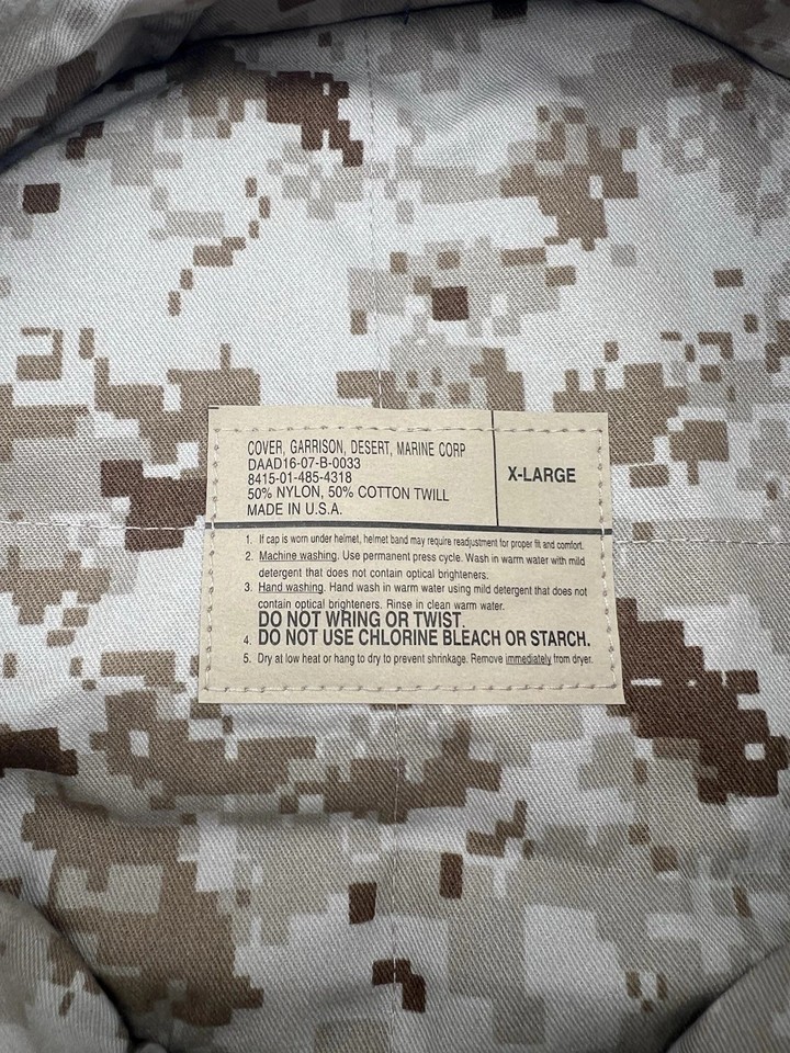 USMC MARINE CORPS DESERT MARPAT Garrison CAP 8 POINT COVER Choose Your ...