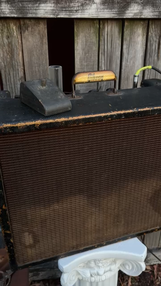 1959 Gibson GA-18T Explorer Guitar Amp 14-watt P10R Jensen wood ...