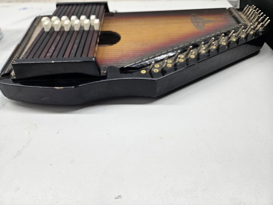 Vintage 60s Chromaharp Harp Autoharp Instrument Sunburst 1960s (Needs 1 ...