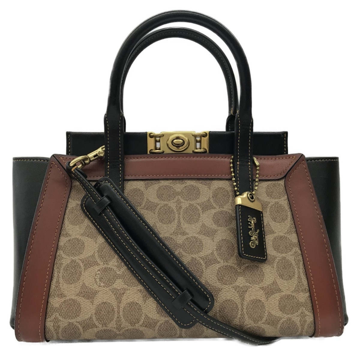 COACH Troop Carryall Signature 2WAY Bag 78488 Brown B… - Gem