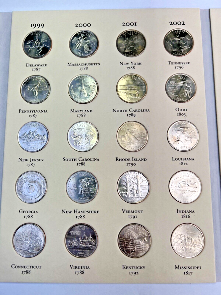 1999-2009 UNC Set 56 Washington (50 State Quarters & 6 Territories ...