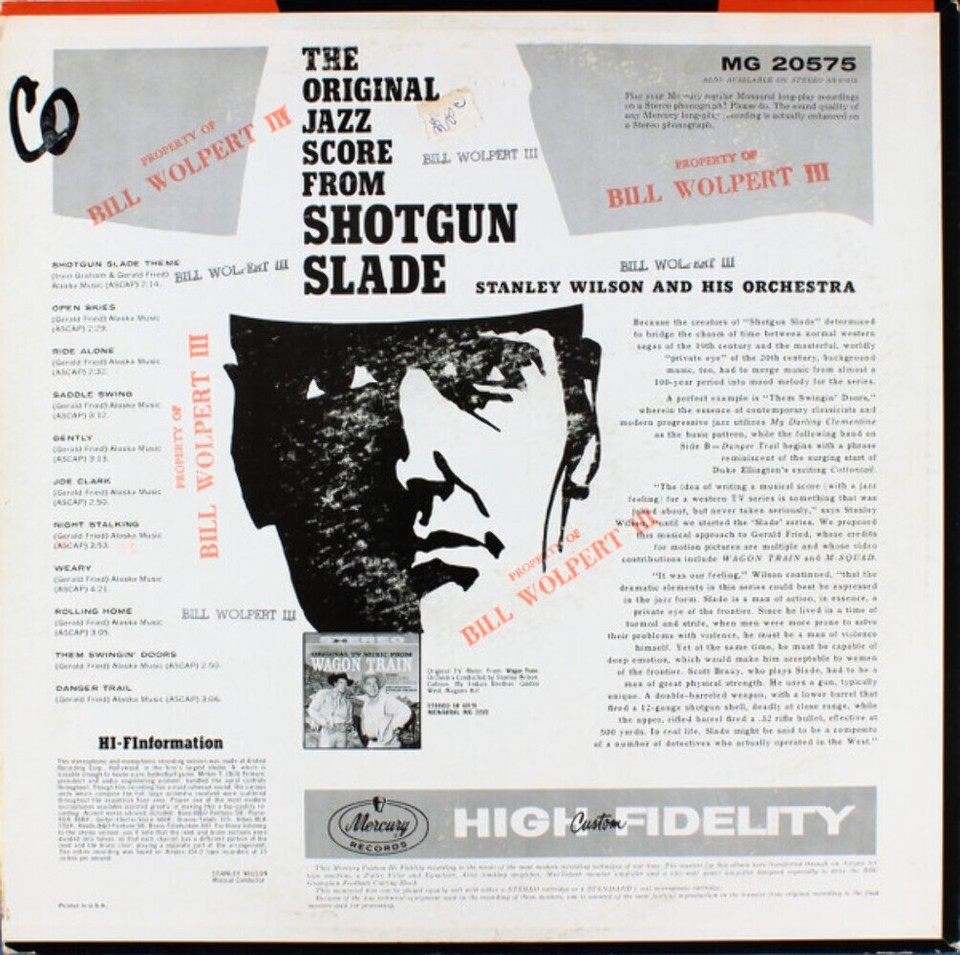 Gerald Fried - The Original Jazz Score From "Shotgun Slade" - Mercury - MG-20575 | eBay
