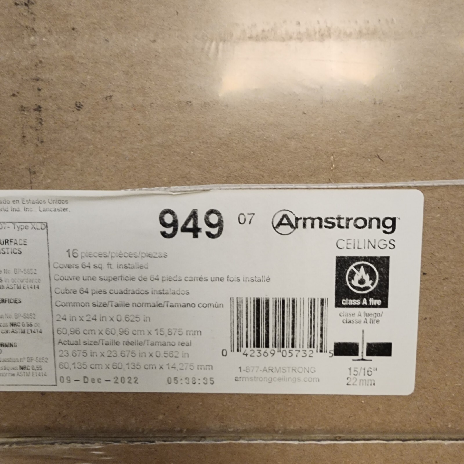 Armstrong 949 Texture Acoustical Ceiling Tile Panel 24" x 24" 16 Pc | eBay